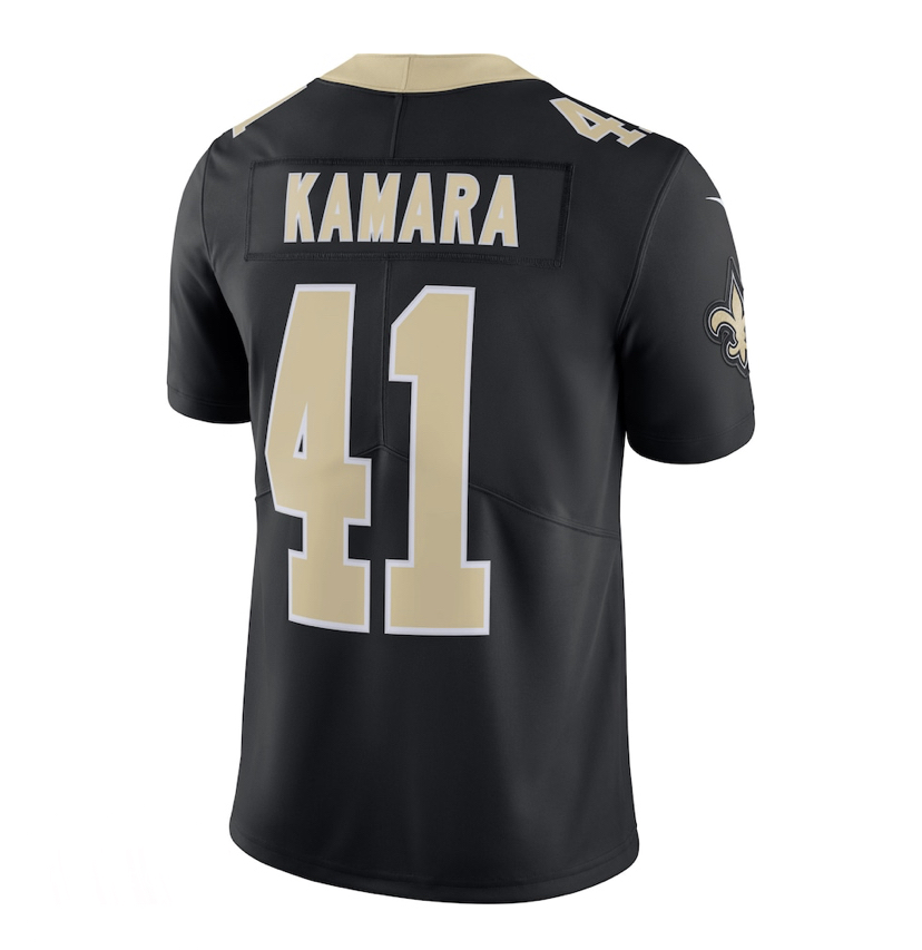Men's New Orleans Saints Alvin Kamara Nike Black Vapor Limited Player Jersey - Sports Closet