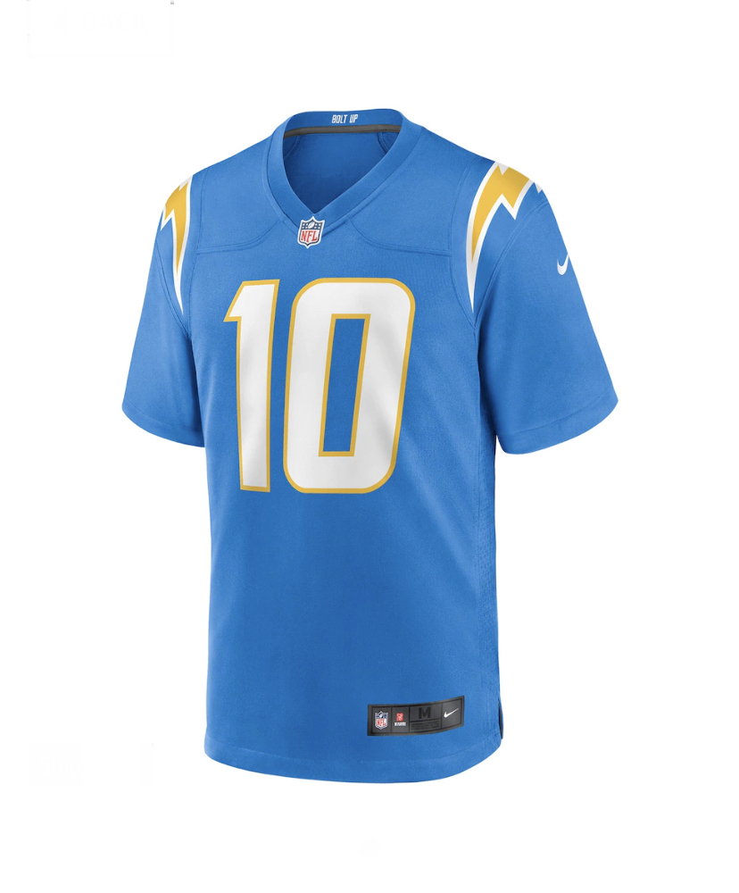 Men's Los Angeles Chargers Justin Herbert Nike Powder Blue Vapor ...