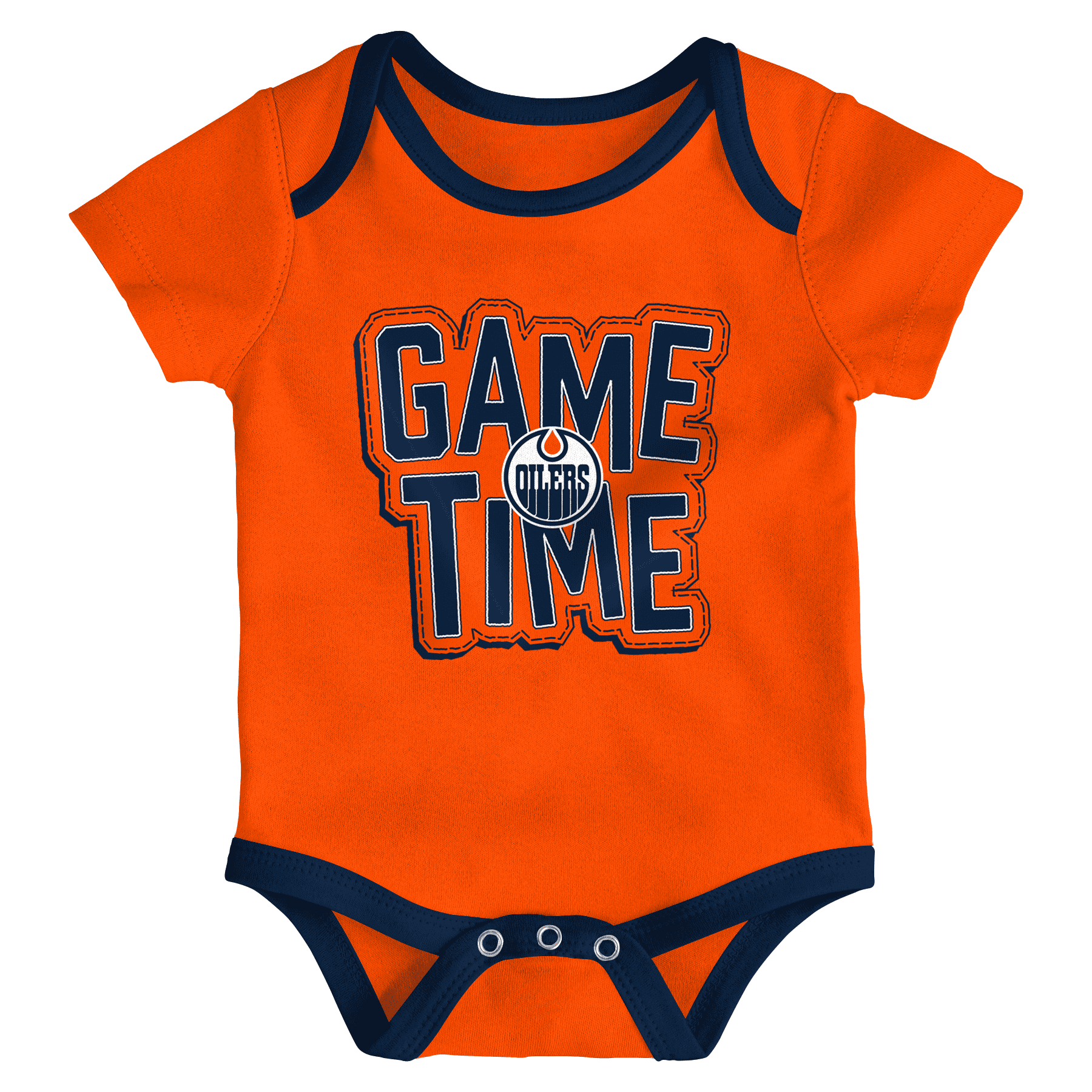 Infant Edmonton Oilers Game Time 3 Piece Creeper Set - Sports Closet
