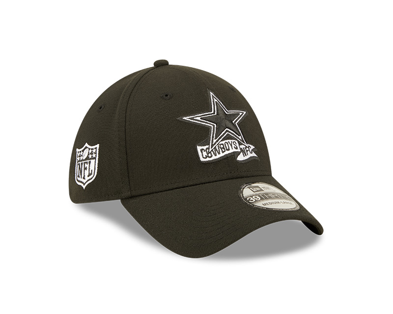 Dallas Cowboys New Era Black/White Colorway 2022 NFL Sideline 39THIRTY ...