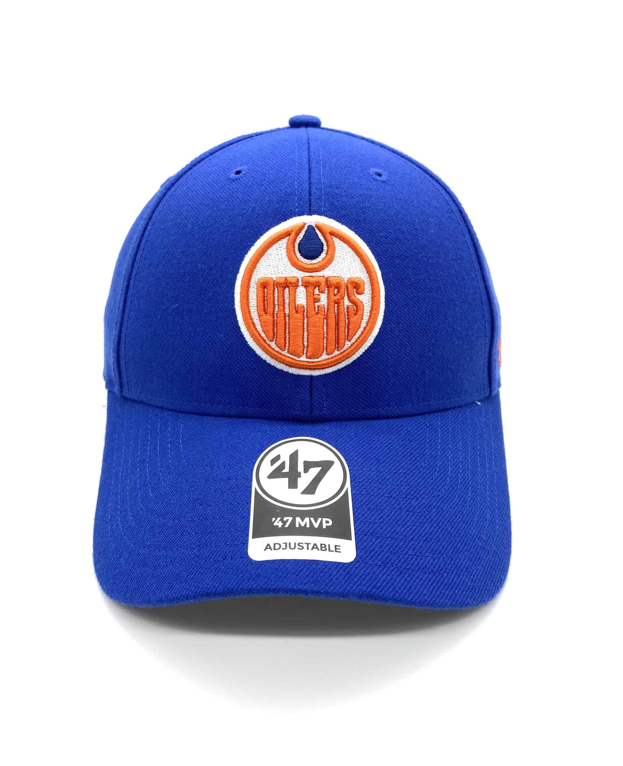 Edmonton Oilers '47 Brand Royal Blue Vintage Logo MVP - Adjustable Hat ...