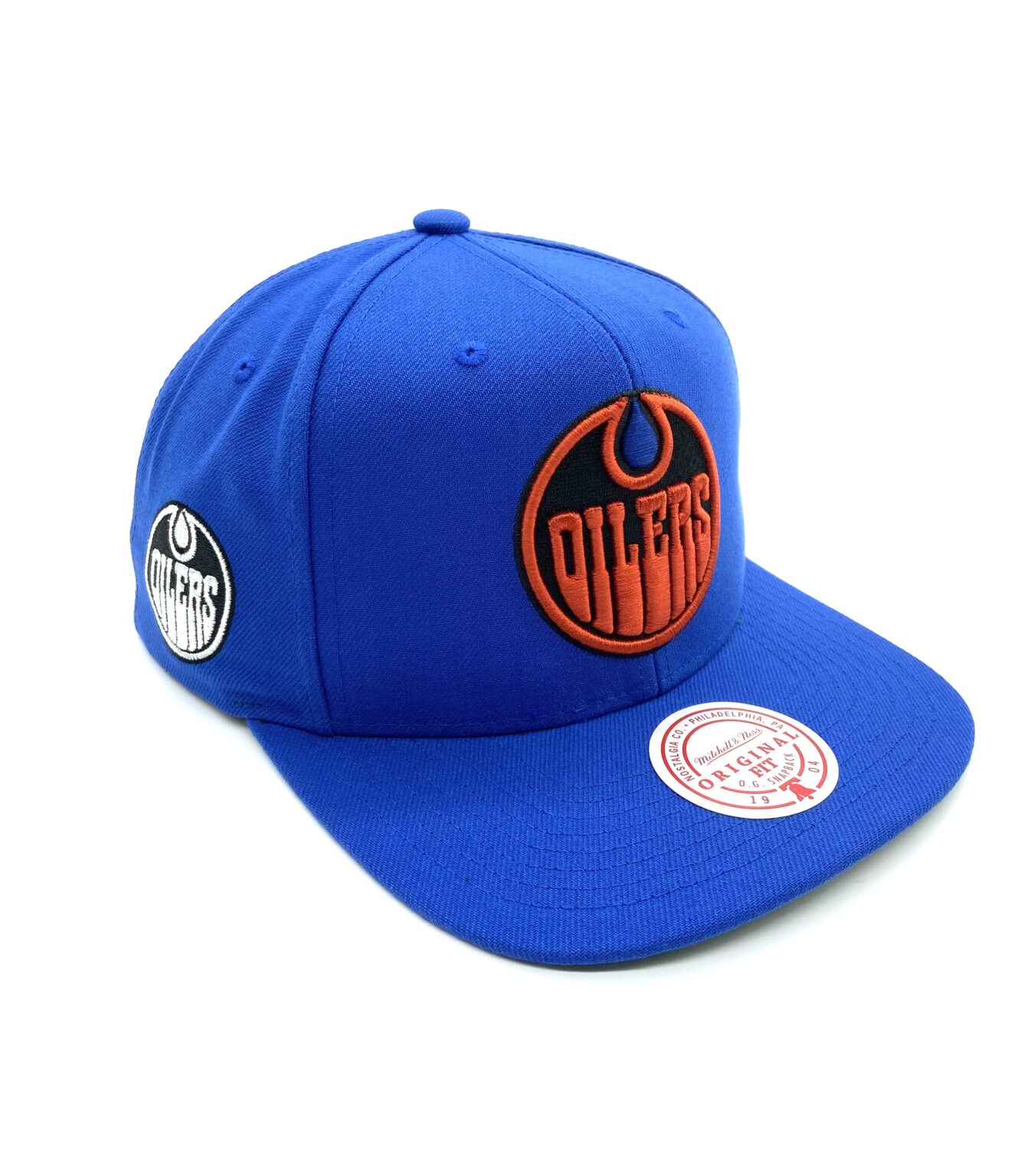 Edmonton Oilers Mitchell & Ness Alternate Flip Snapback Hat - Blue ...