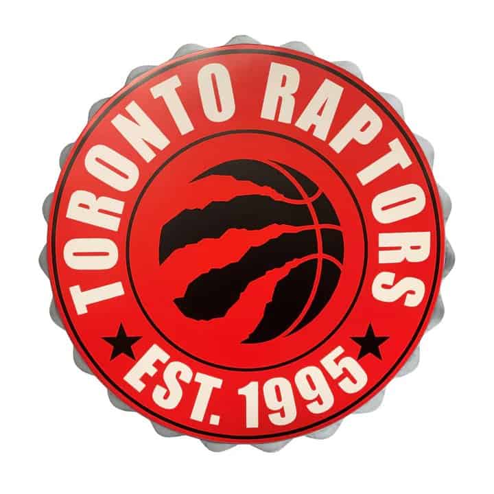 Toronto Raptors Bottle Cap Wall Sign - Sports Closet
