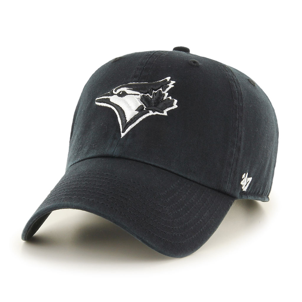 Toronto Blue Jays ’47 Brand Black/White Clean Up Adjustable Hat ...