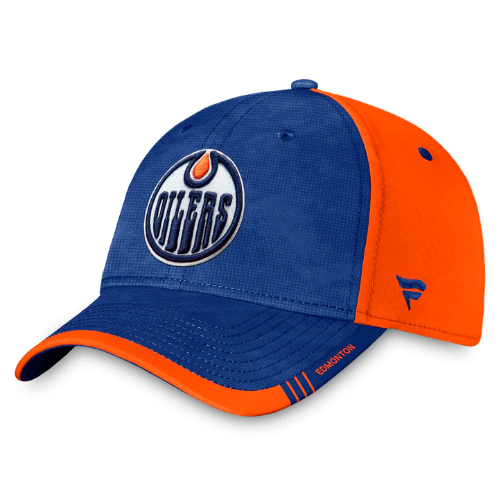 Edmonton Oilers Fanatics Authentic Pro Flex Hat - Orange/Blue - Sports ...