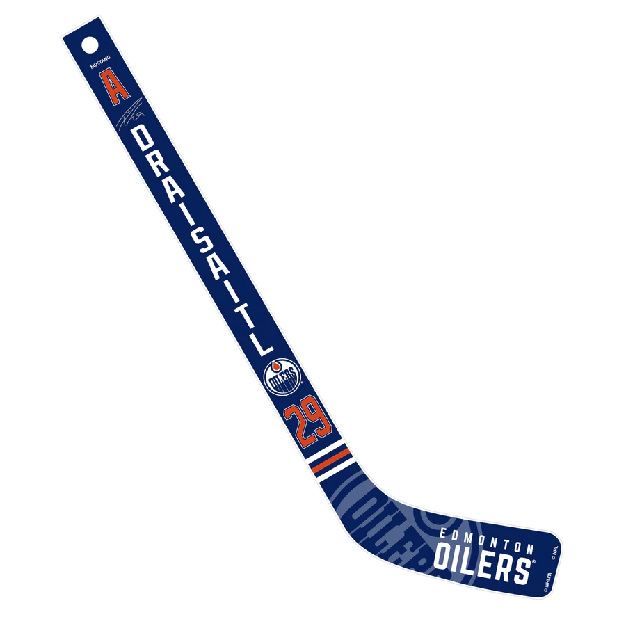 Edmonton Oilers Leon Draisaitl Primary Logo Player Mini Stick - Sports ...