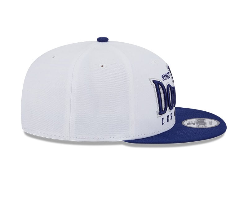 Los Angeles Dodgers New Era Crest E1 9FIFTY Snapback Hat - White/Royal ...
