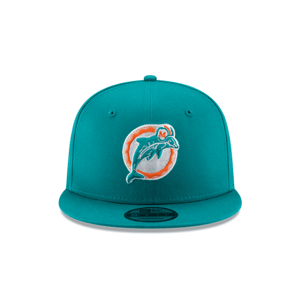 Miami Dolphins New Era Basic 9FIFTY Snapback Hat - Aqua - Sports Closet