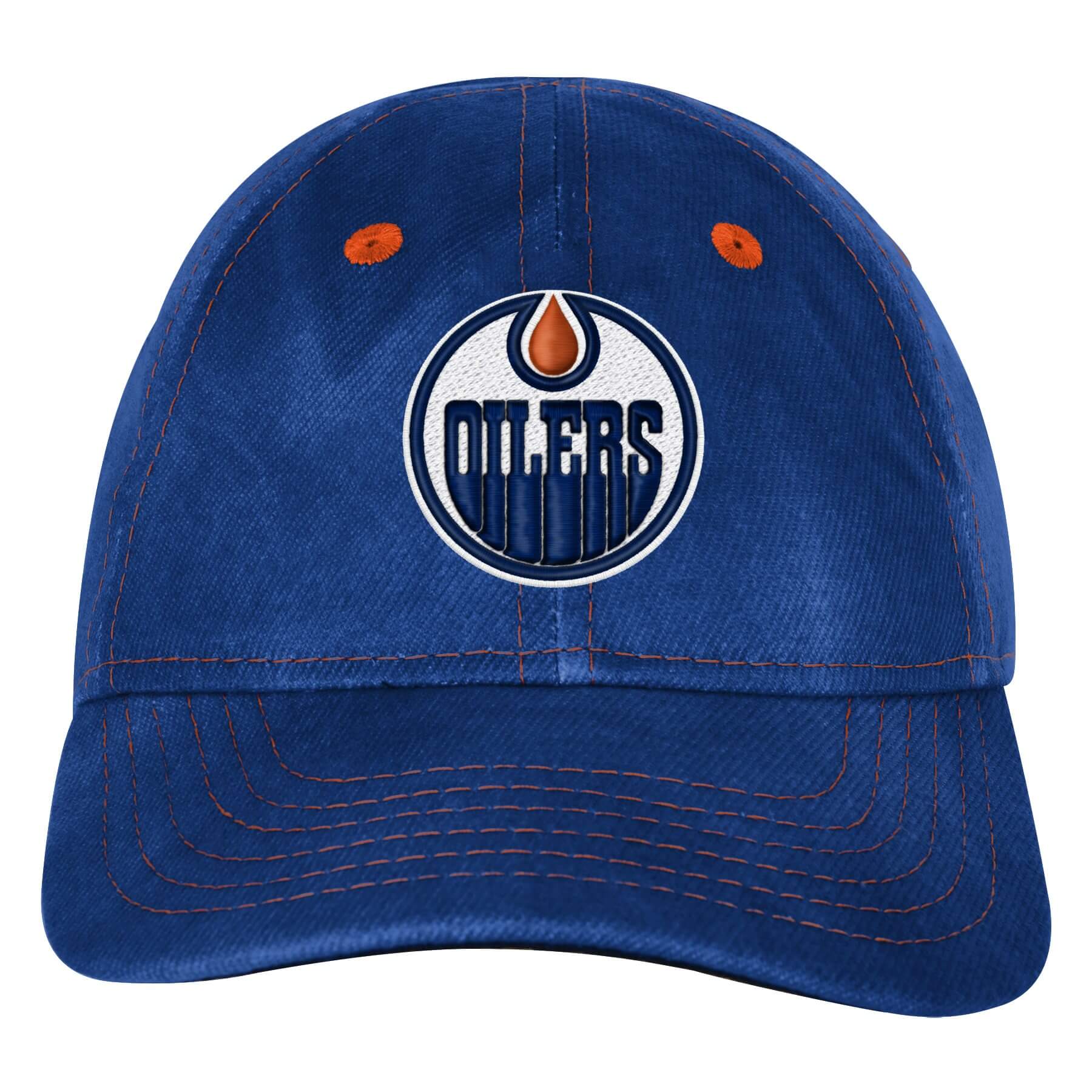 Infant Edmonton Oilers Sun Drenched Slouch Cap - Sports Closet