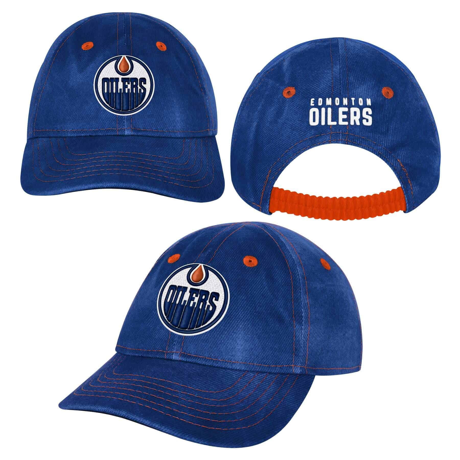 Infant Edmonton Oilers Sun Drenched Slouch Cap - Sports Closet