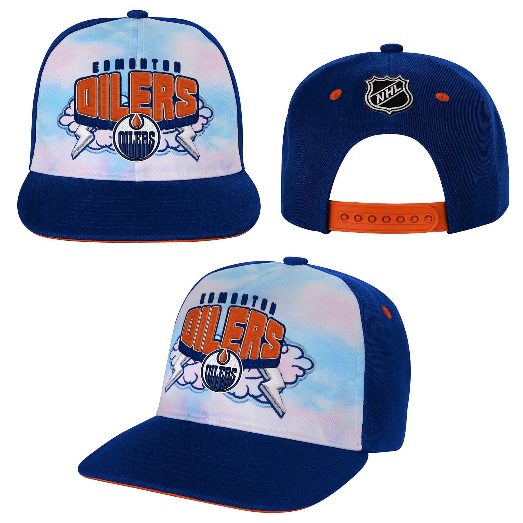 Youth Edmonton Oilers Pop Art Deadstock Snapback Hat - Sports Closet