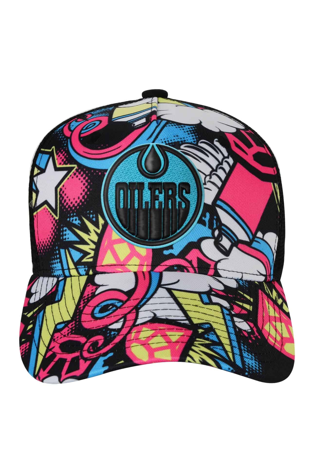 Youth Edmonton Oilers Pop Art Trucker Snapback Hat - Sports Closet