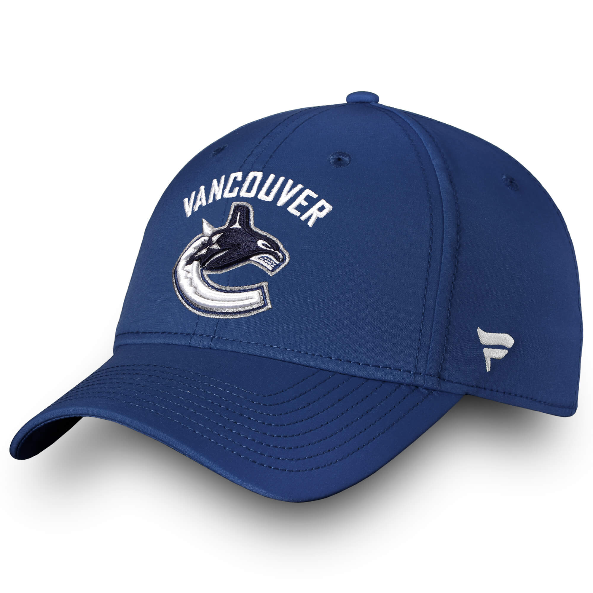 Vancouver Canucks Fanatics Primary Logo Wordmark Flex Hat - Blue ...