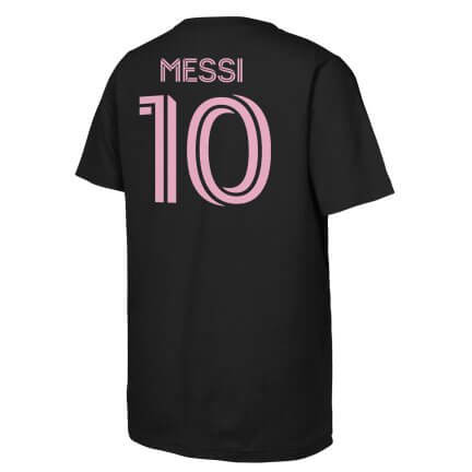 Youth Inter Miami CF Lionel Messi Name & Number T-Shirt - Black ...