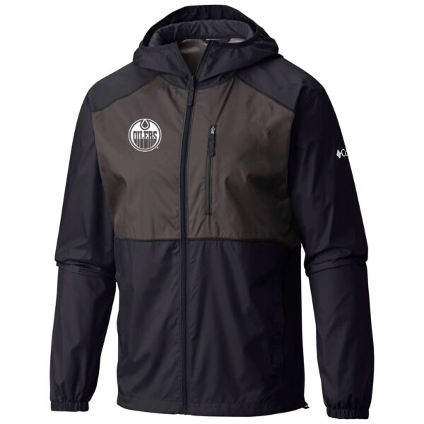Men's Edmonton Oilers Columbia Flash Forward Windbreaker Jacket - Black ...