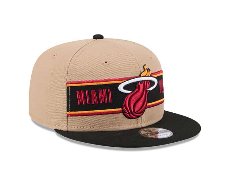 Miami Heat New Era 2024 NBA Draft 9FIFTY Snapback Hat - Tan/Black ...