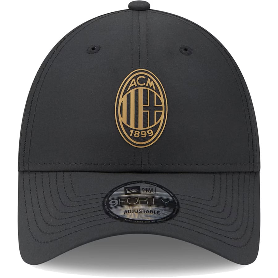 AC Milan New Era 9FORTY Adjustable Hat - Black/Gold - Sports Closet