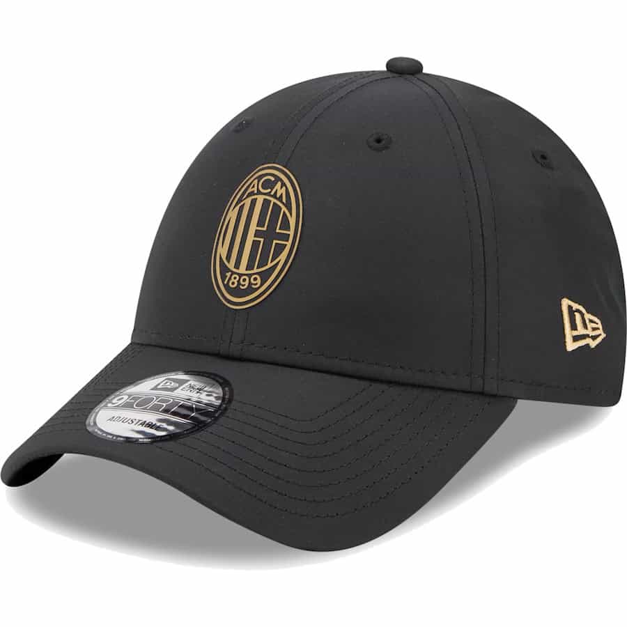 AC Milan New Era 9FORTY Adjustable Hat - Black/Gold - Sports Closet