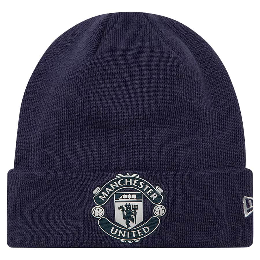 Manchester United New Era Rubber Cuff Knit Hat - Navy - Sports Closet