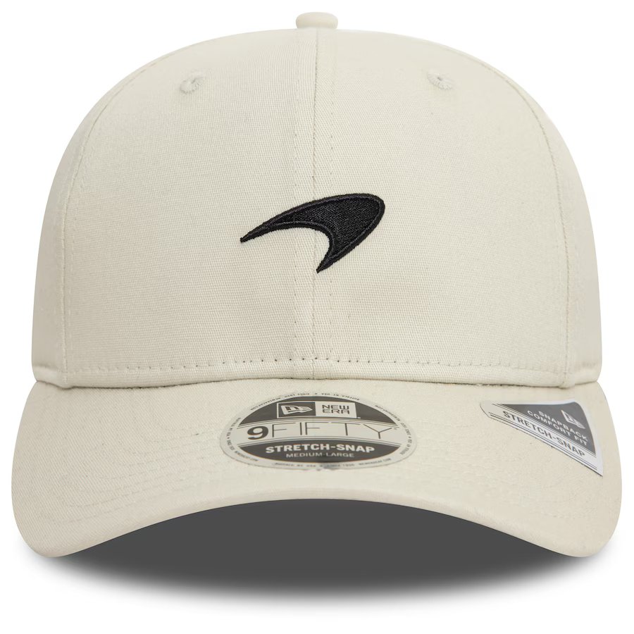 McLaren F1 New Era Seasonal 9FIFTY Stretch Snap Hat - Cream - Sports Closet