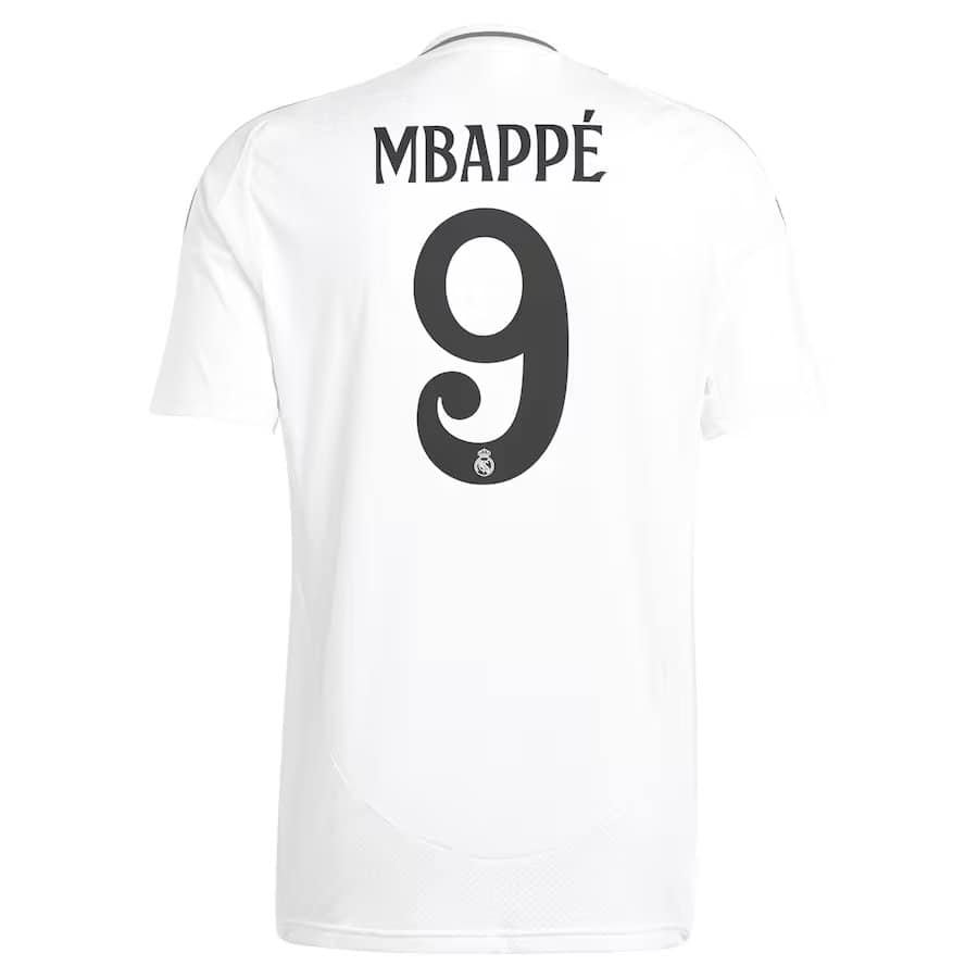 Men's Kylian Mbappé Real Madrid Adidas 24/25 Home Replica Jersey ...