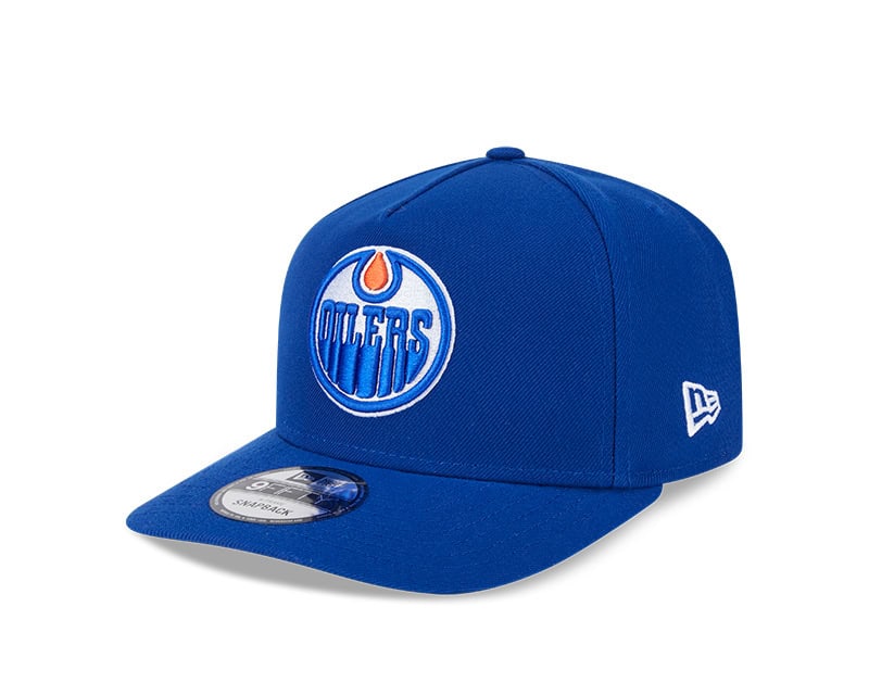 Edmonton Oilers New Era 9FIFTY A-Frame Snapback Adjustable Hat - Royal ...