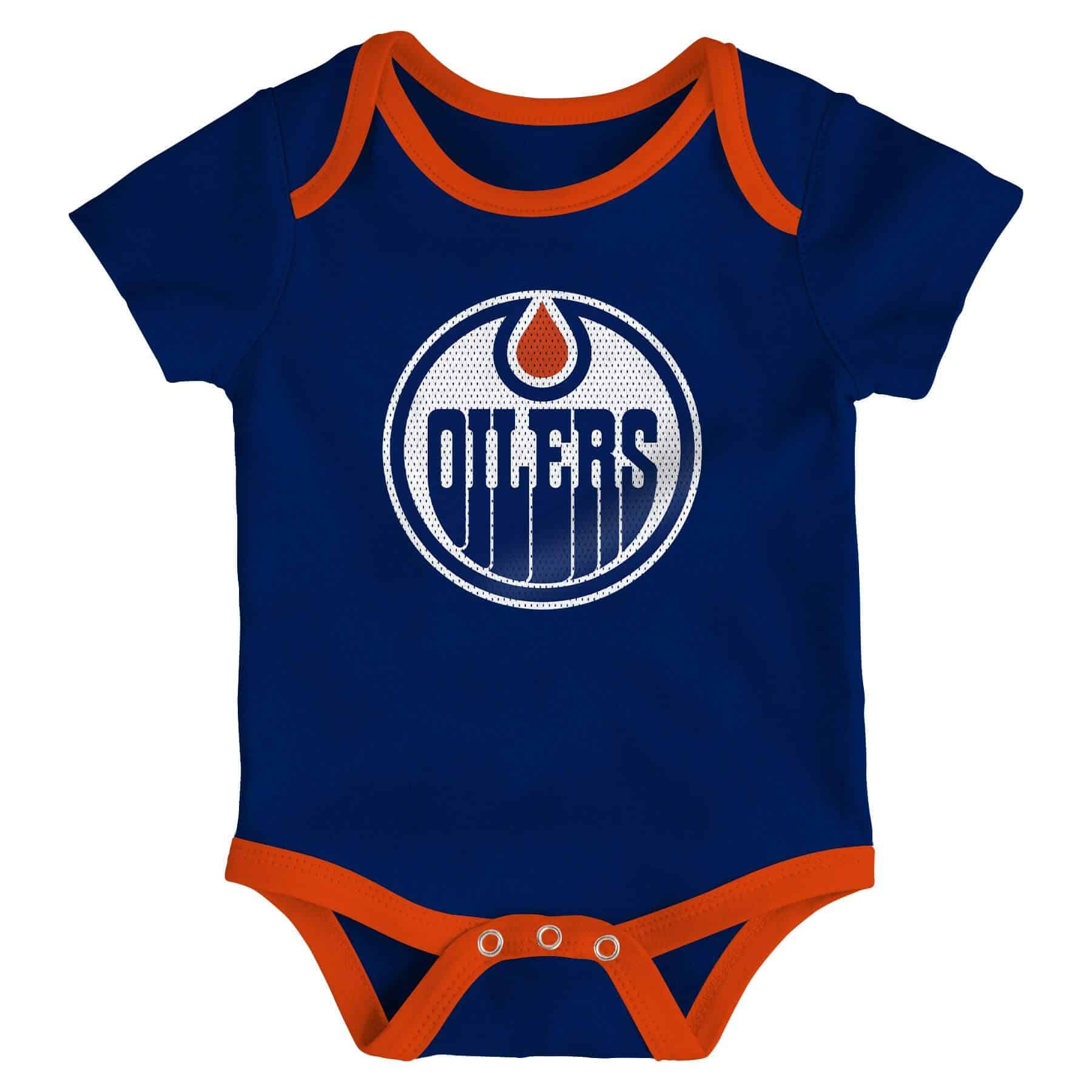 Infant Edmonton Oilers Legend 3 Piece Creeper Set - Sports Closet