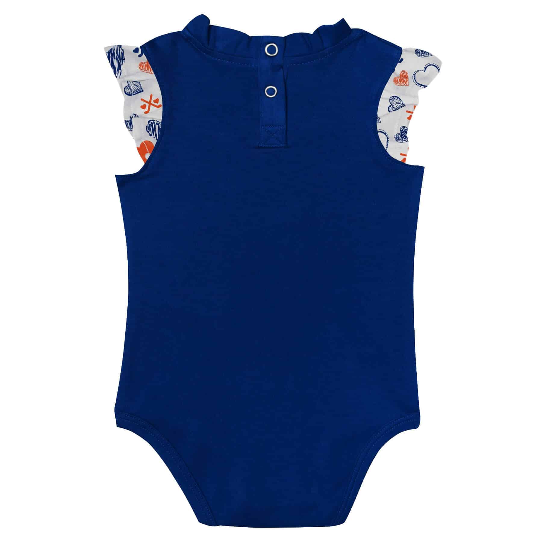 Infant Edmonton Oilers Happy Hearts 2 Piece Creeper Set - Sports Closet