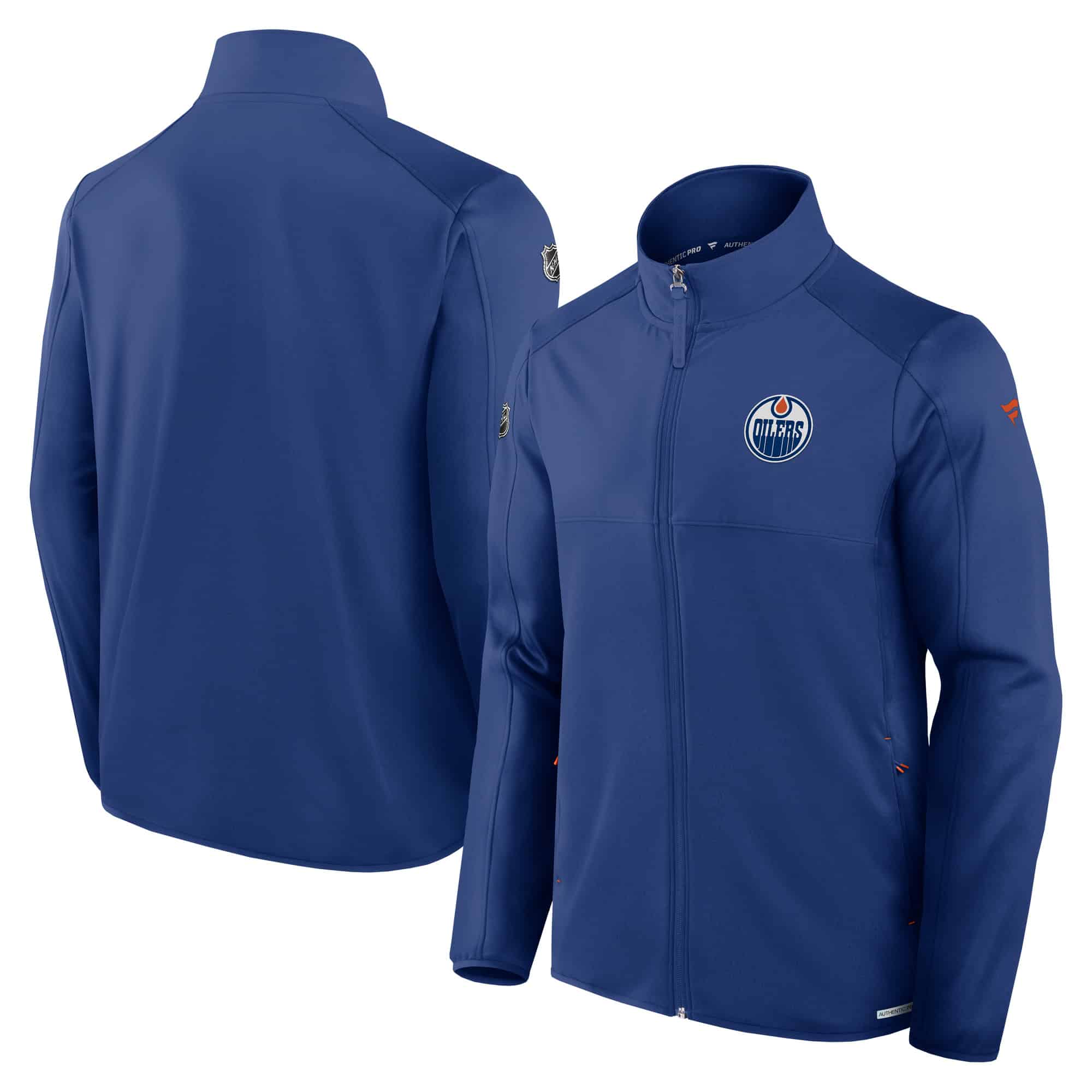 Men's Edmonton Oilers Fanatics Authentic Pro Rinkside Full-Zip Jacket ...