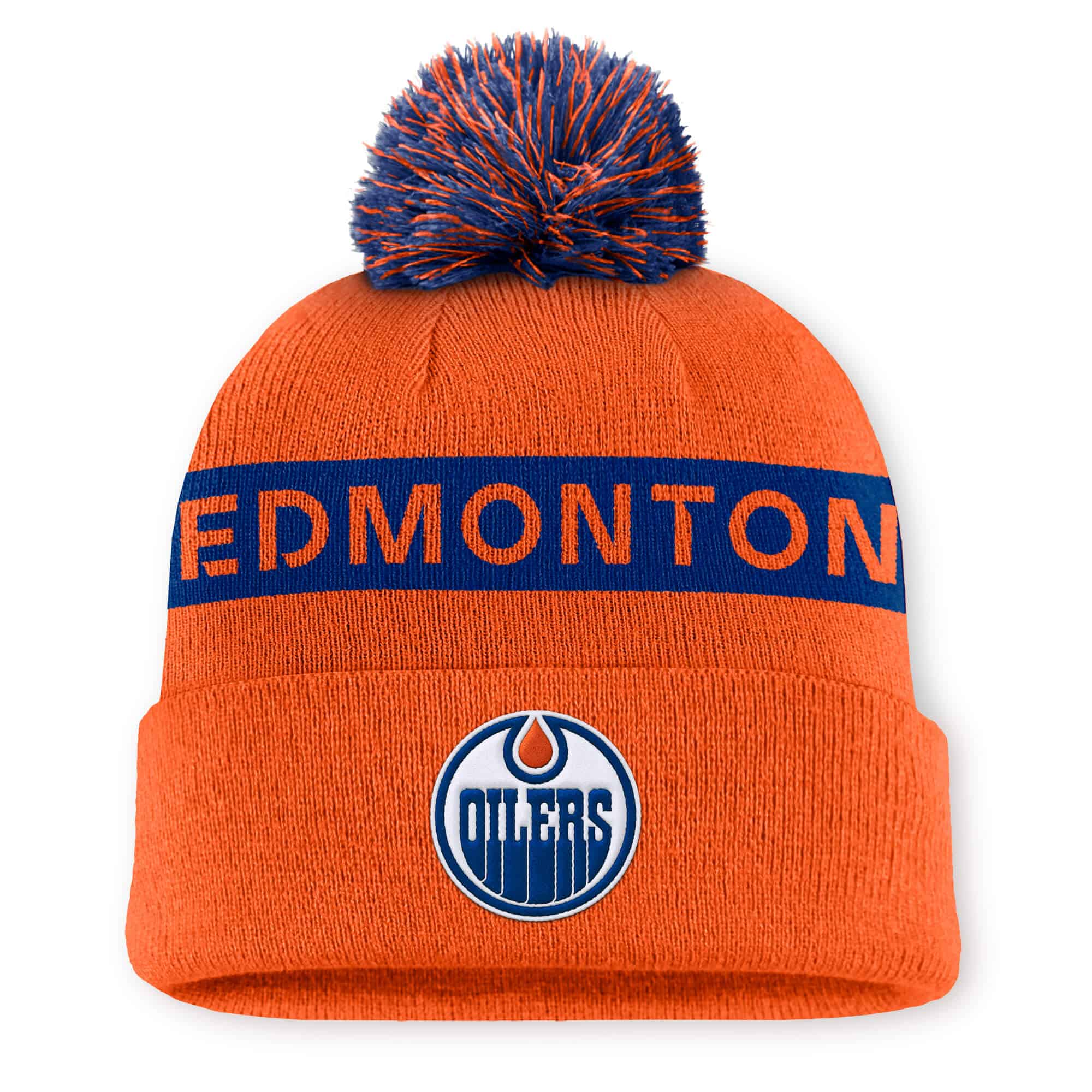 Edmonton Oilers Fanatics Authentic Pro Rinkside Cuffed Knit Hat with ...