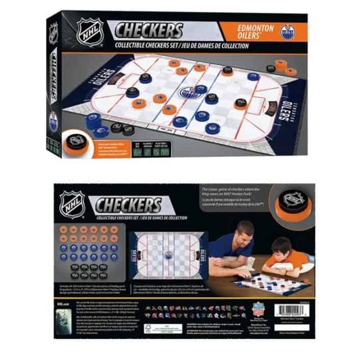 Edmonton Oilers Checkers Board Game - Sports Closet