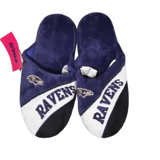 Adult Baltimore Ravens FOCO Curve Team Slipper - Sports Closet