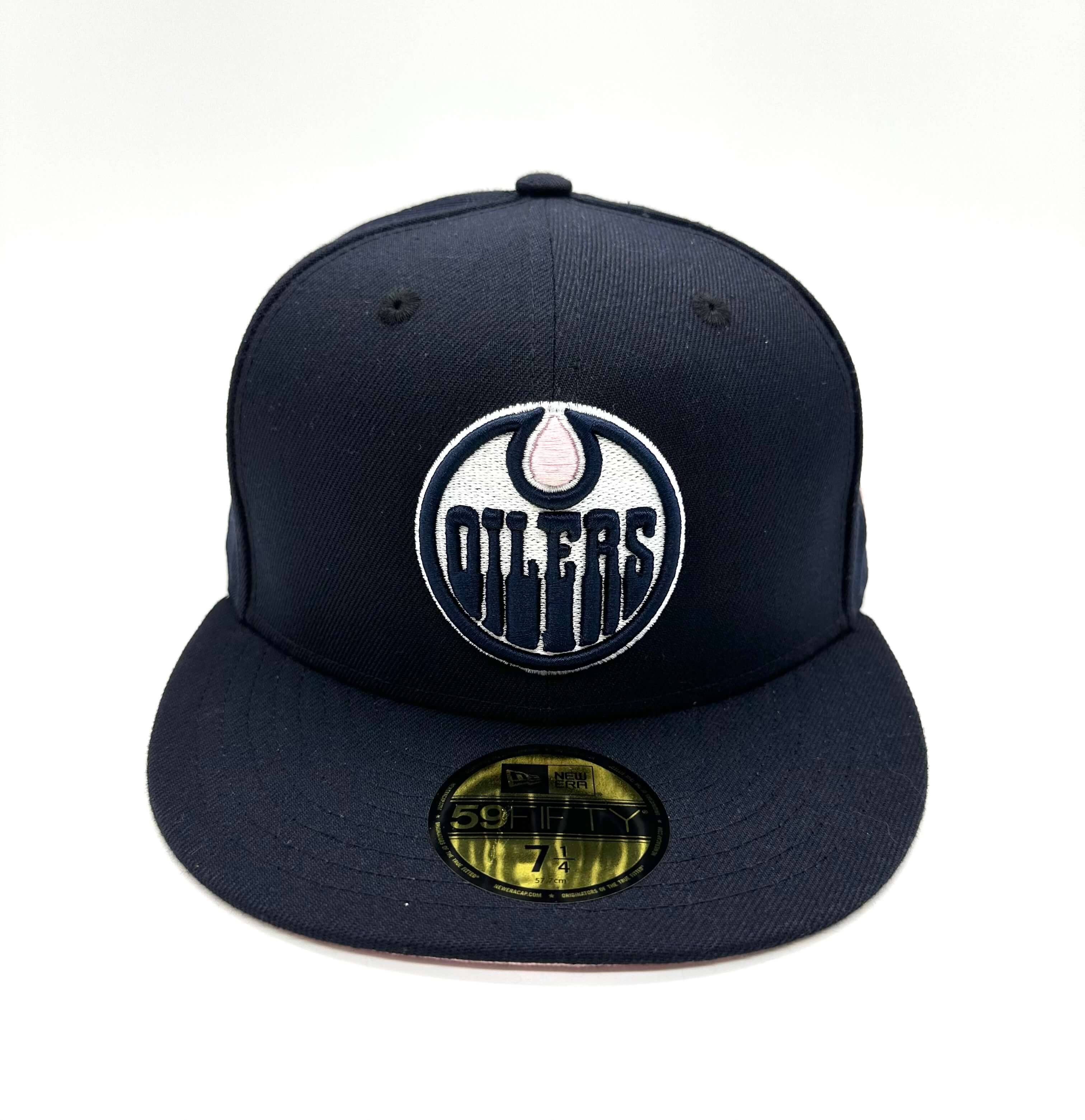Edmonton Oilers New Era 59FIFTY Fitted Hat - Navy/Pink - Sports Closet