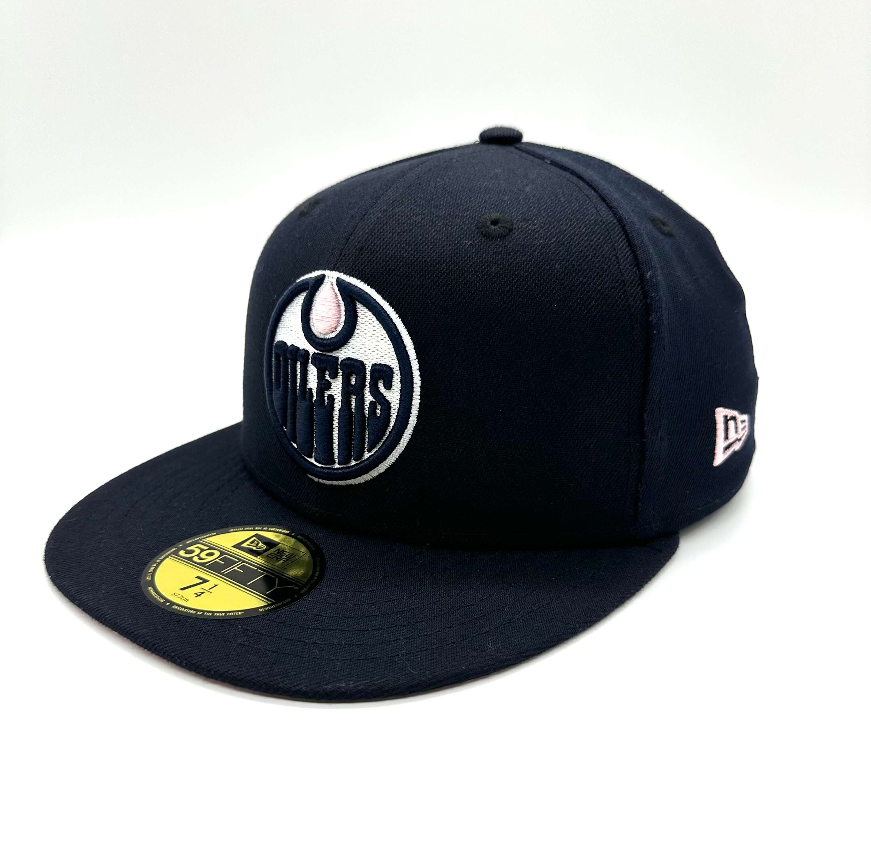 Edmonton Oilers New Era 59FIFTY Fitted Hat - Navy/Pink - Sports Closet