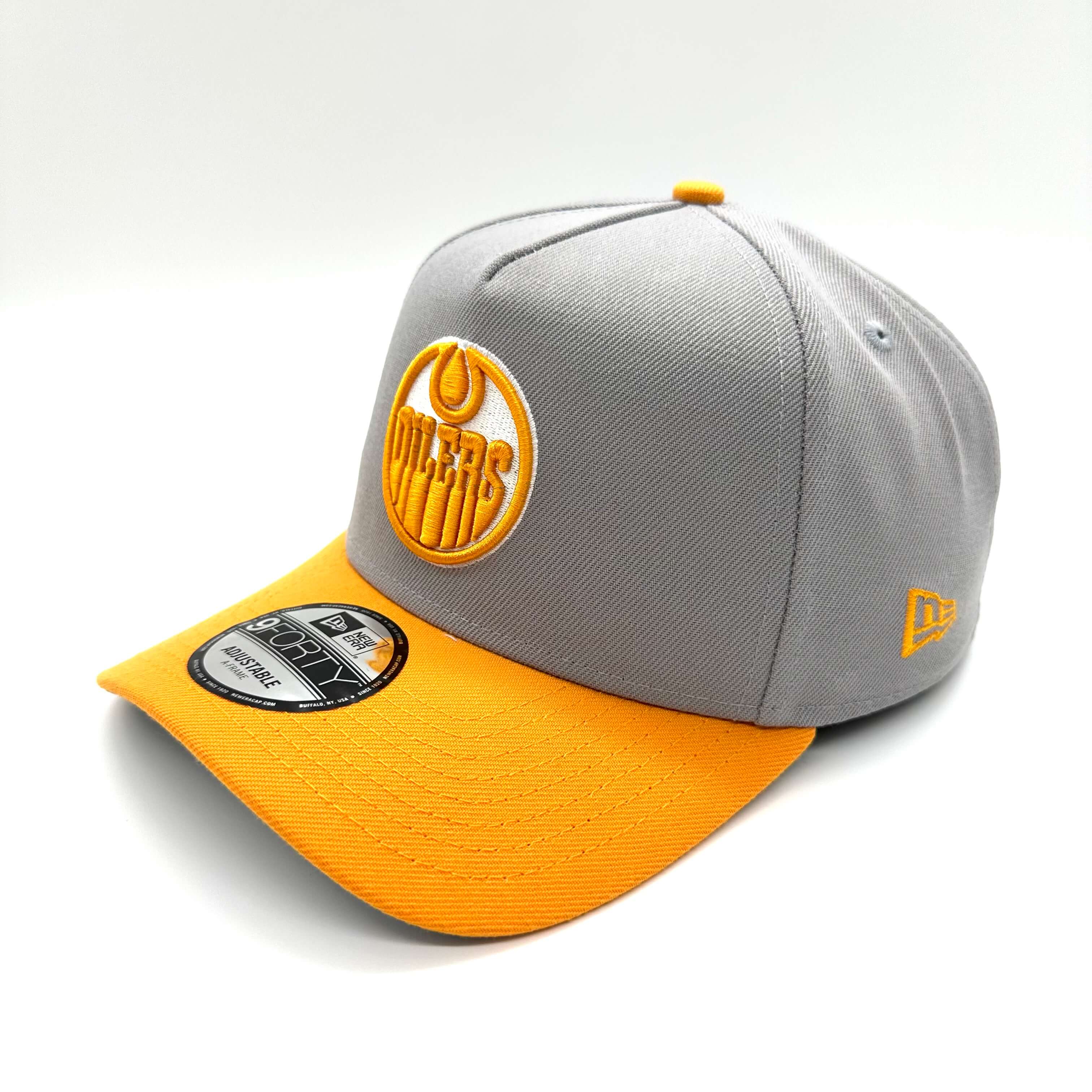 Edmonton Oilers New Era 9FORTY A-Frame Snapback Adjustable Hat - Grey ...