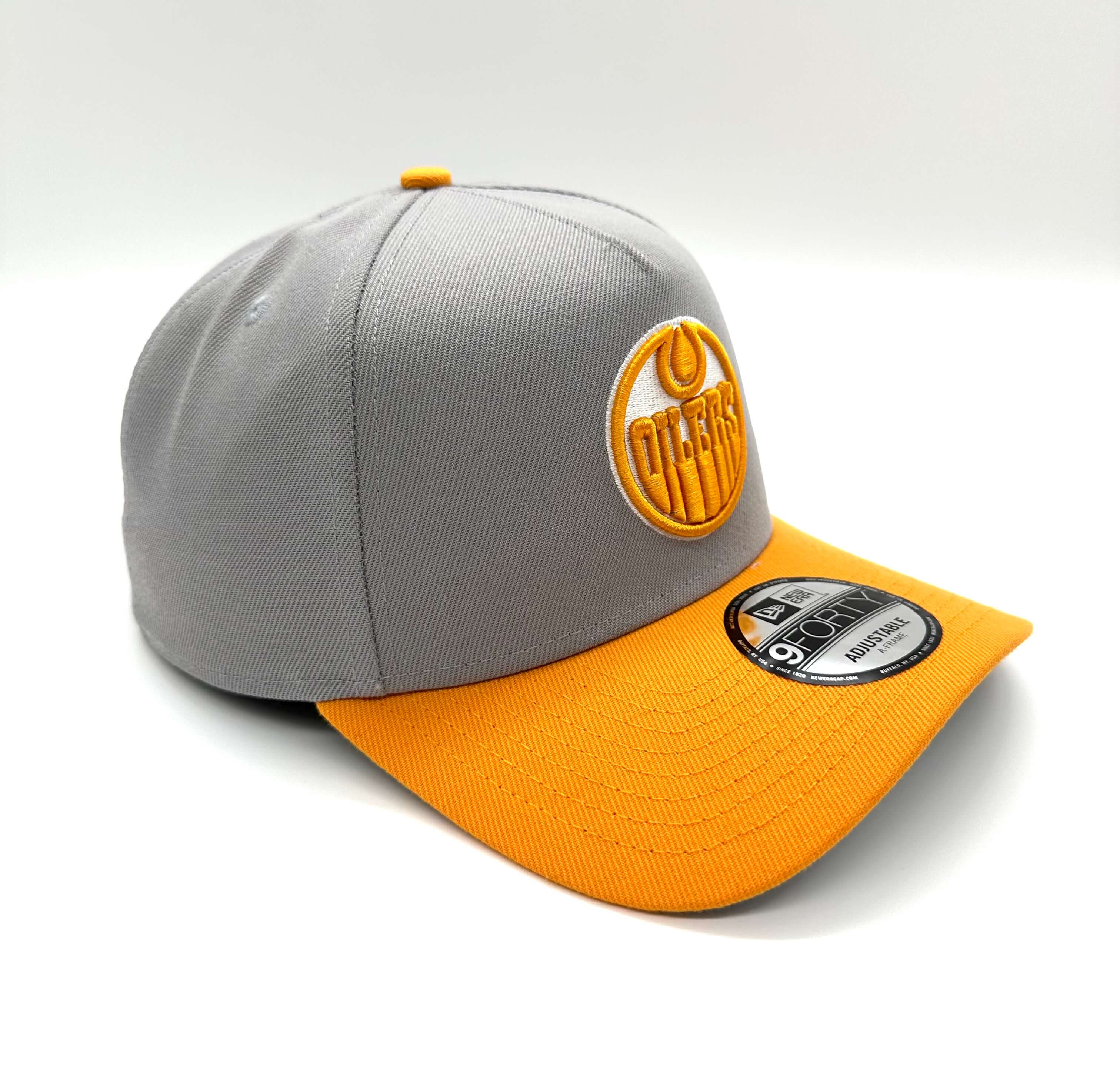 Edmonton Oilers New Era 9FORTY A-Frame Snapback Adjustable Hat - Grey ...