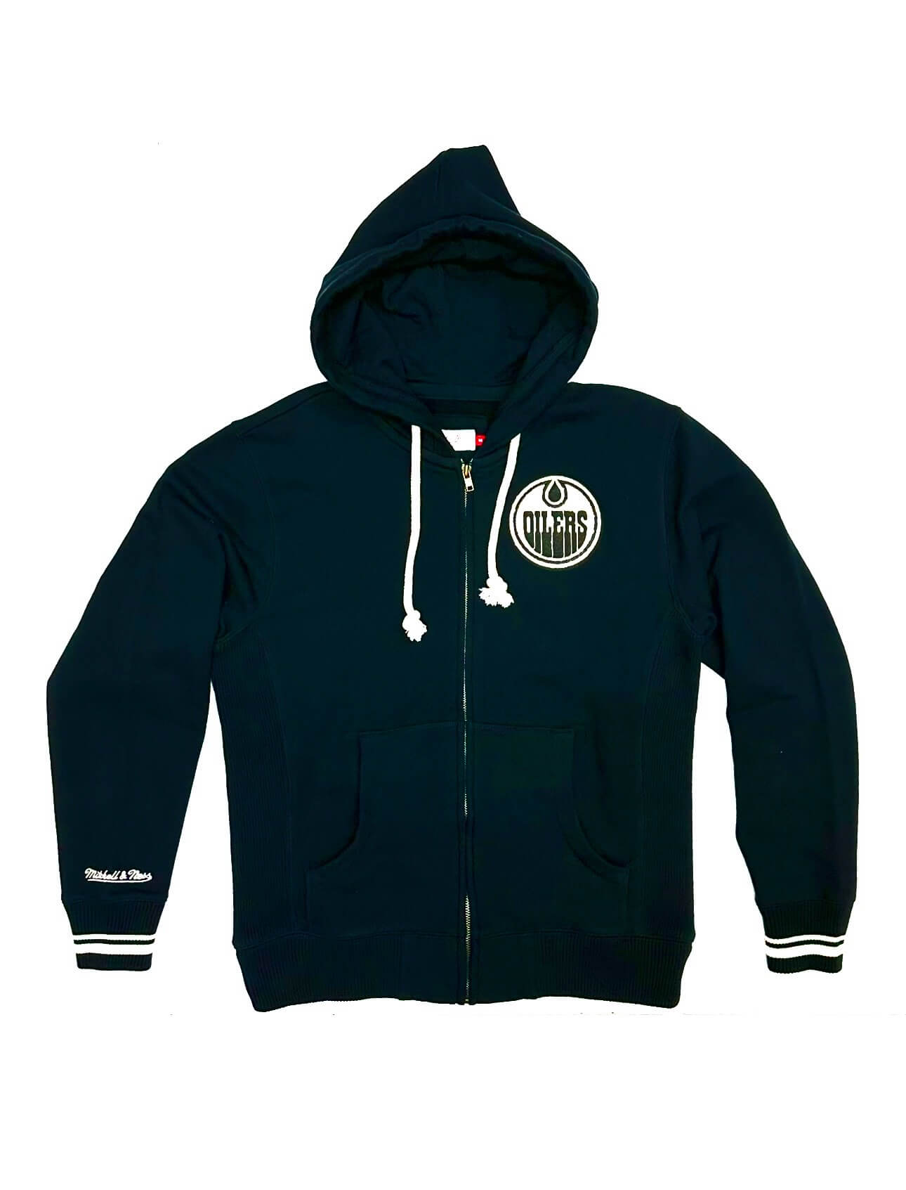 Men's Edmonton Oilers Mitchell & Ness Cookies & Cream Full-Zip Hoodie ...