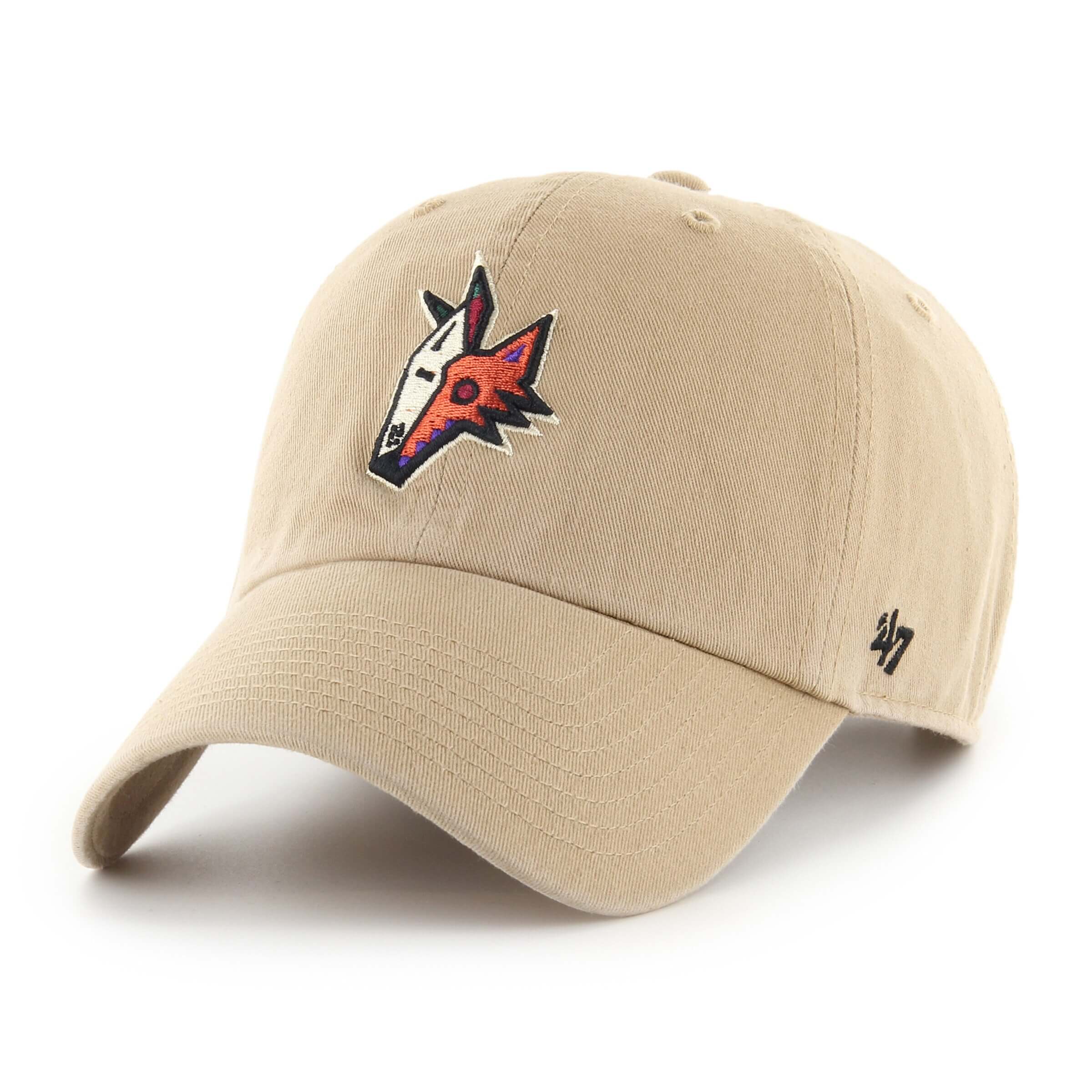 Arizona Coyotes Alternate Logo '47 Brand Khaki Clean Up Adjustable Hat ...