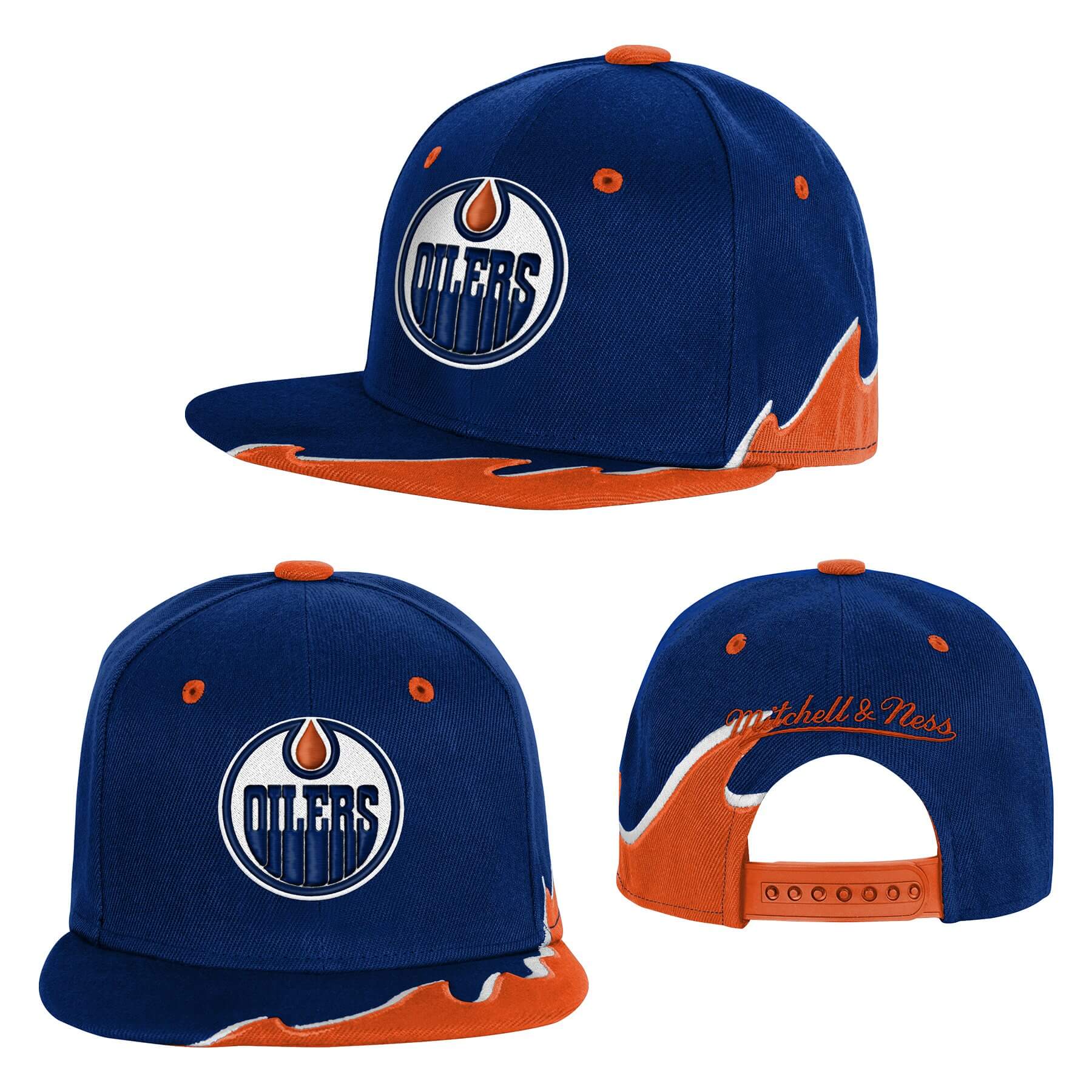 Youth Edmonton Oilers Mitchell & Ness Rising Tide Snapback Hat - Sports ...