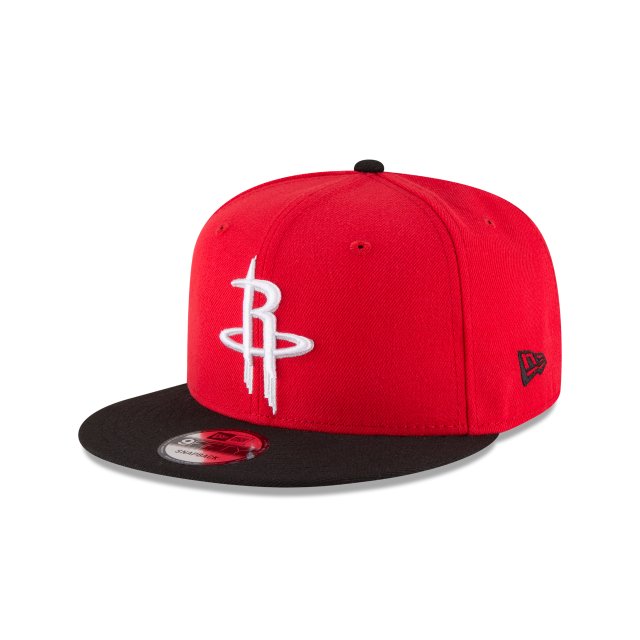 Houston Rockets New Era Two-Tone Basic 9FIFTY Snapback Hat - Red/Black ...