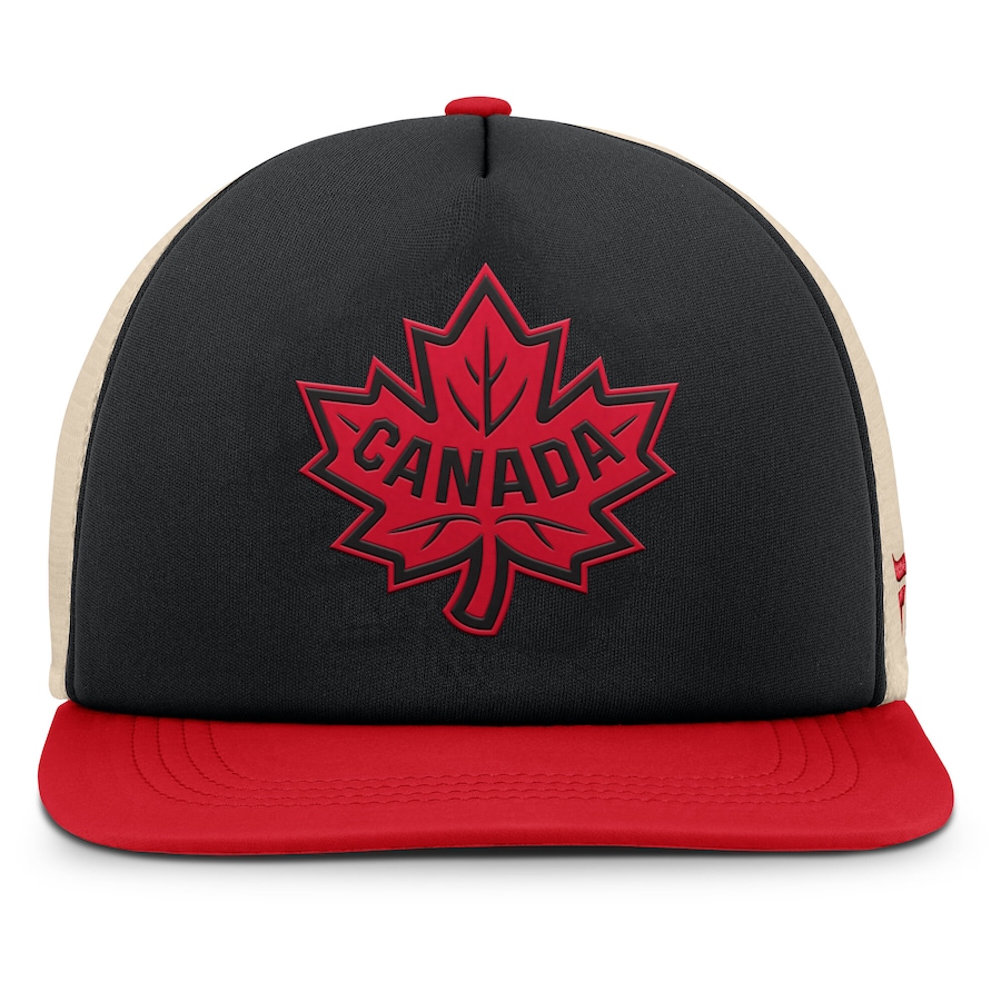 Canada Fanatics 2025 4 Nations Face-Off Mesh Snapback Hat - Black/Red - Sports Closet