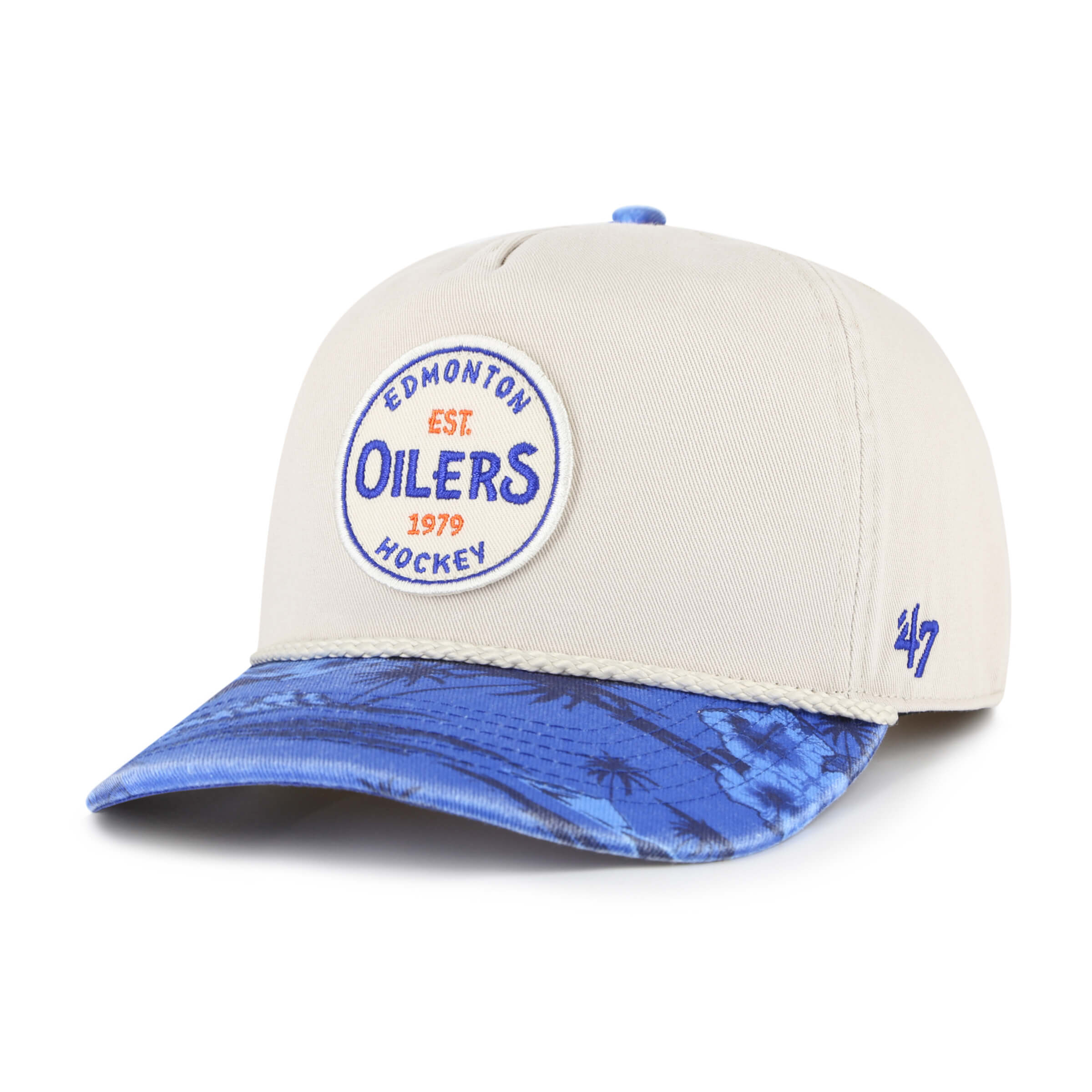 Edmonton Oilers '47 Brand Fiji Rope Hitch Adjustable Hat - Royal ...