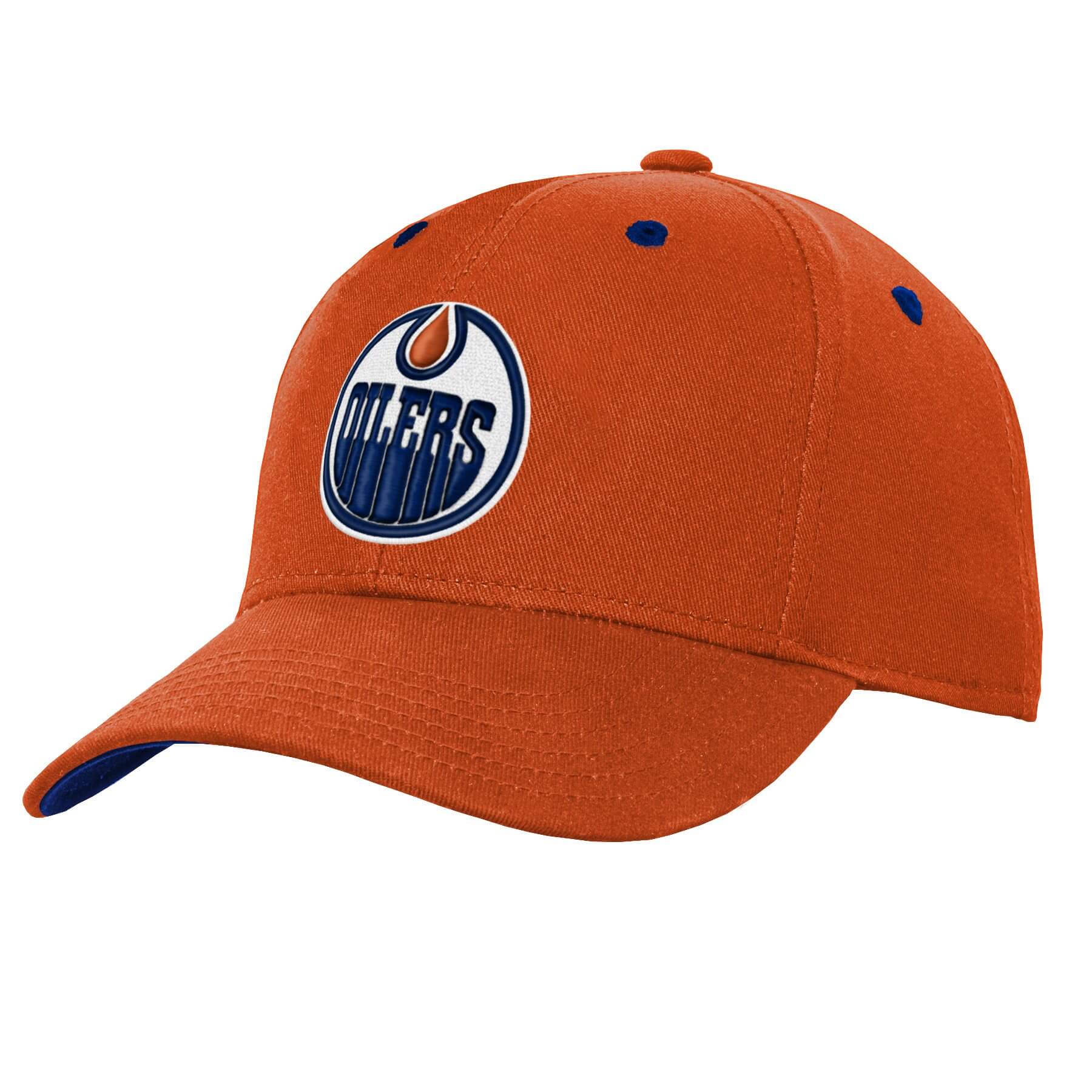Youth Edmonton Oilers Precurved Basic Adjustable Hat - Orange - Sports ...