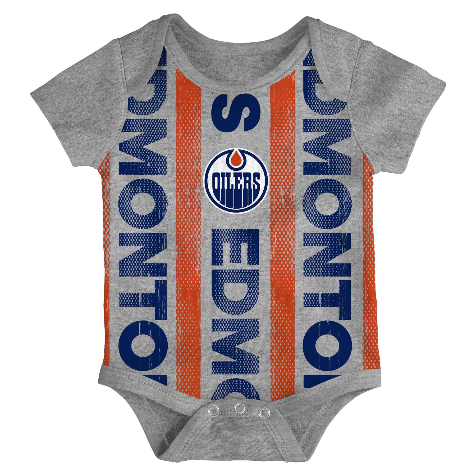 Infant Edmonton Oilers Loyal Buddies 3 Piece Creeper Set - Sports Closet