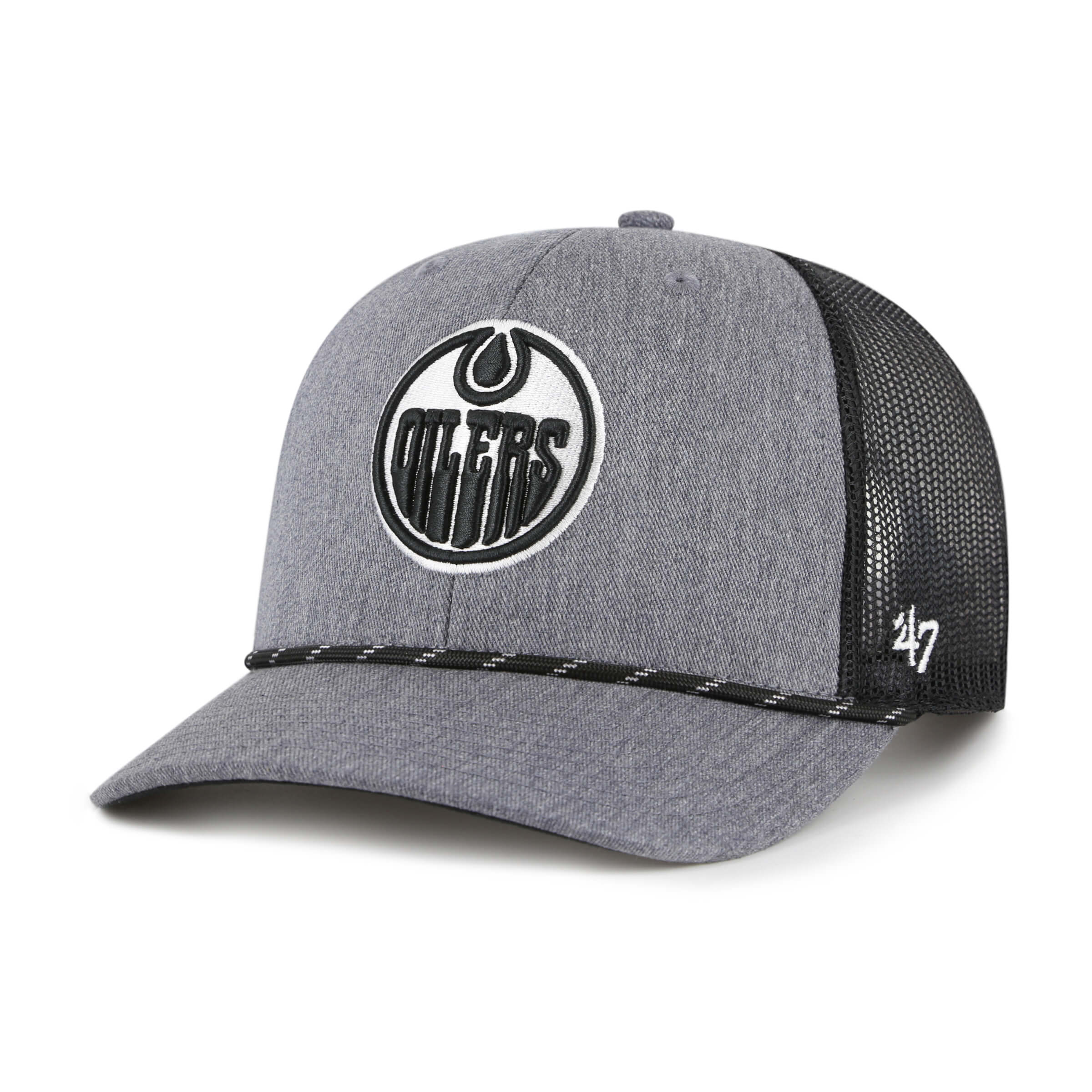 Edmonton Oilers '47 Brand Carbon Rope Trucker Adjustable Hat - Sports ...