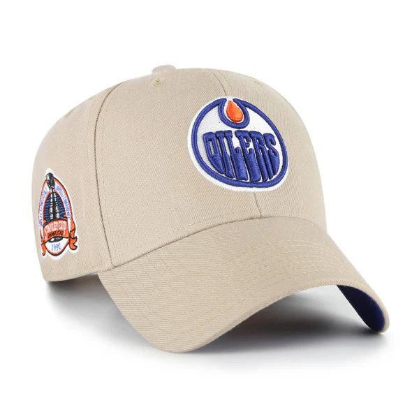 Edmonton Oilers '47 Brand Khaki Sure Shot MVP Adjustable Hat - Sports ...