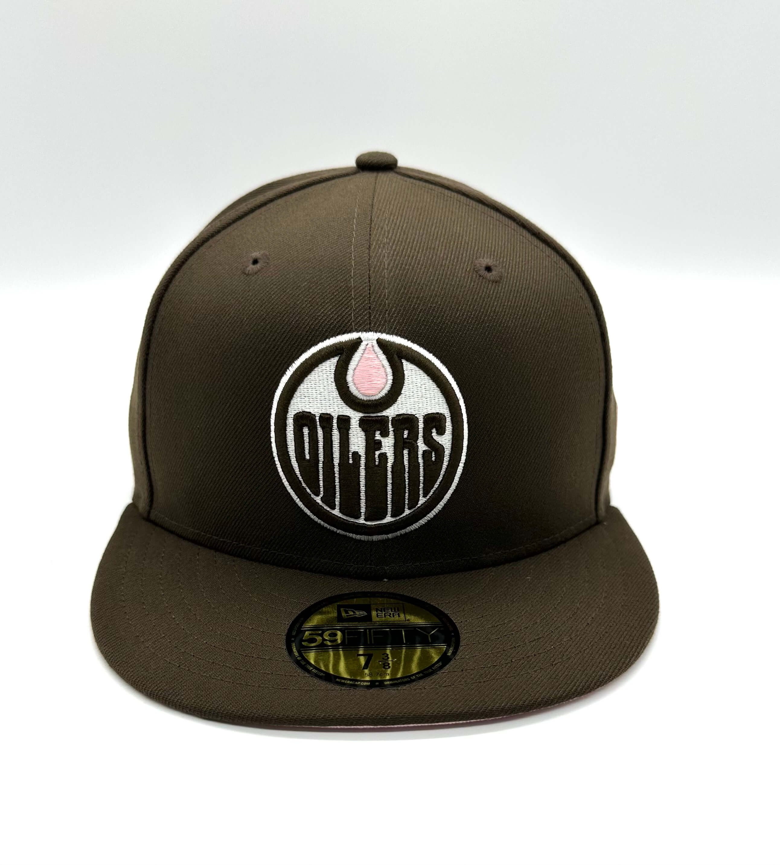 Edmonton Oilers New Era Walnut Pink 59FIFTY Fitted Hat - Brown - Sports ...