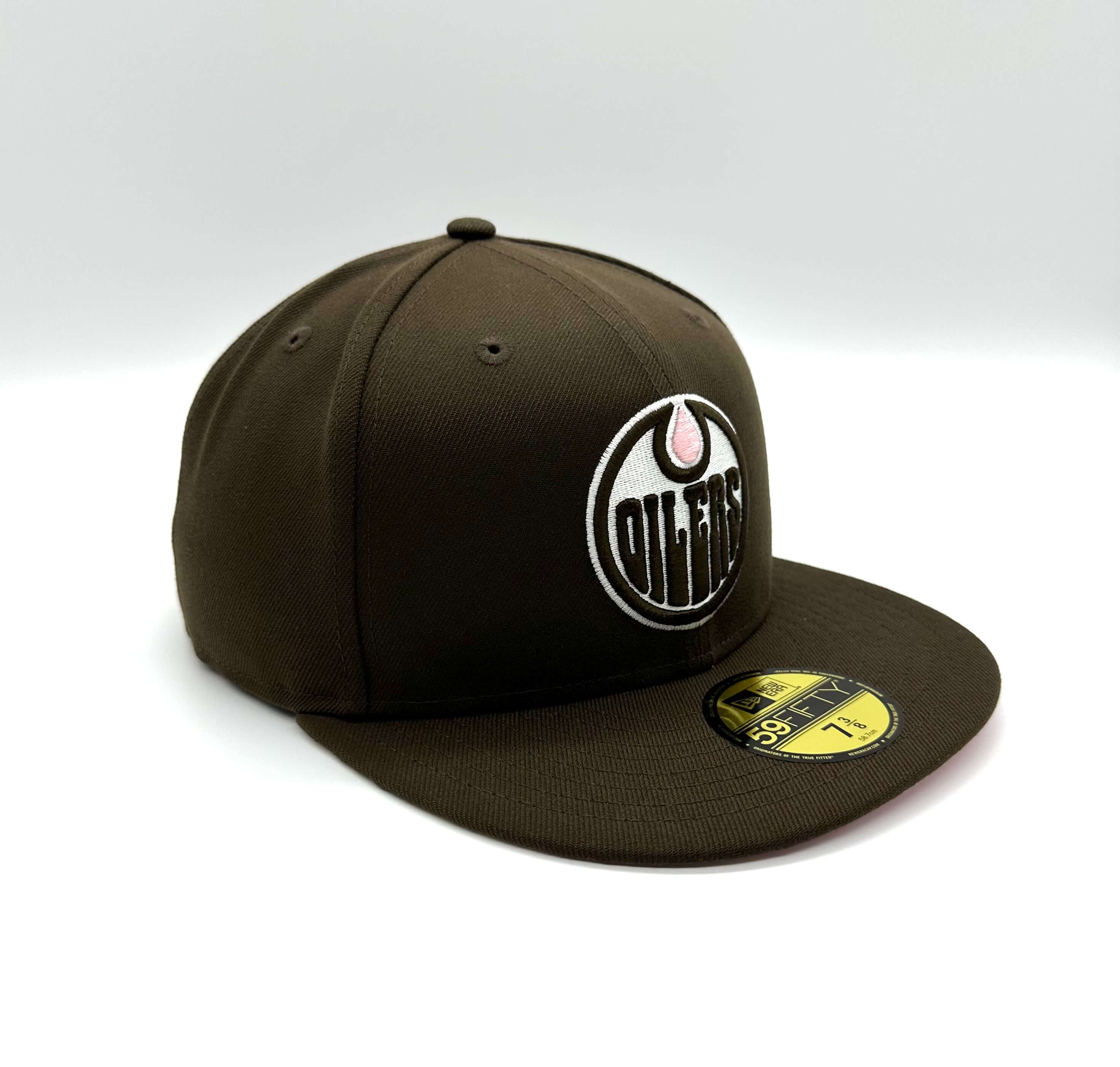 Edmonton Oilers New Era Walnut Pink 59FIFTY Fitted Hat - Brown - Sports ...