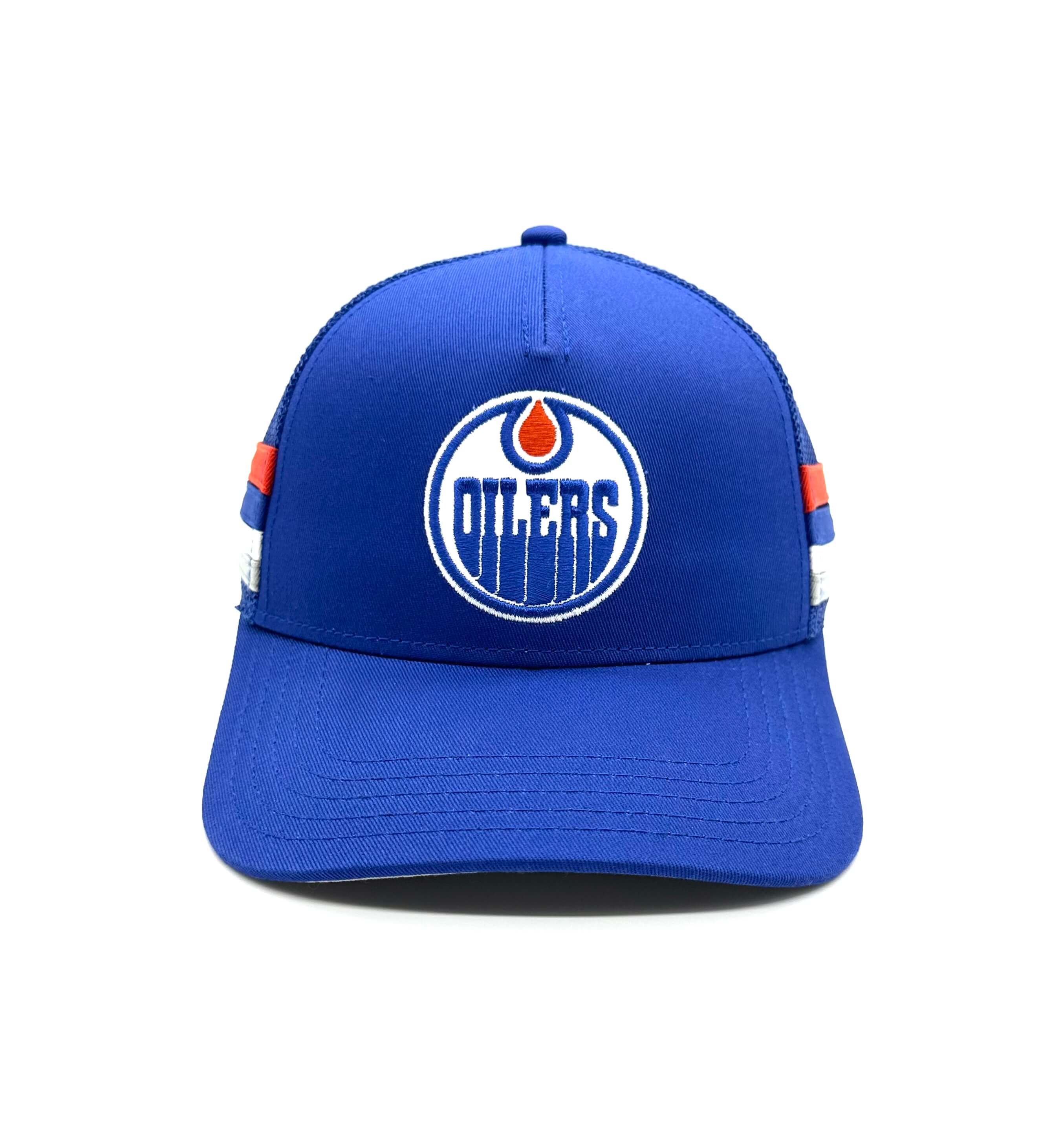 Edmonton Oilers American Needle Hotfoot Trucker Adjustable Hat - Royal ...