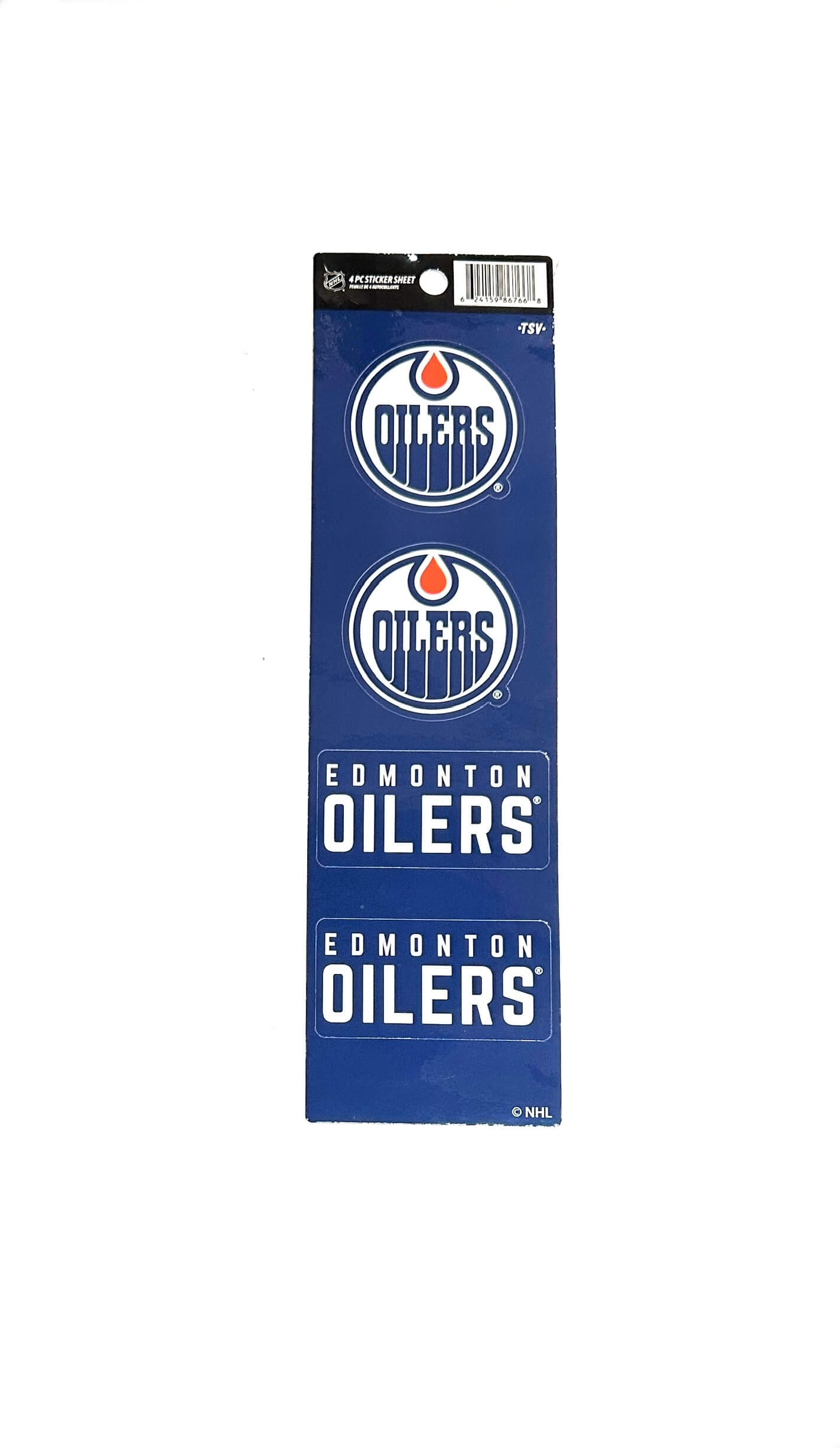 Edmonton Oilers 4 Piece Sticker Set - Sports Closet